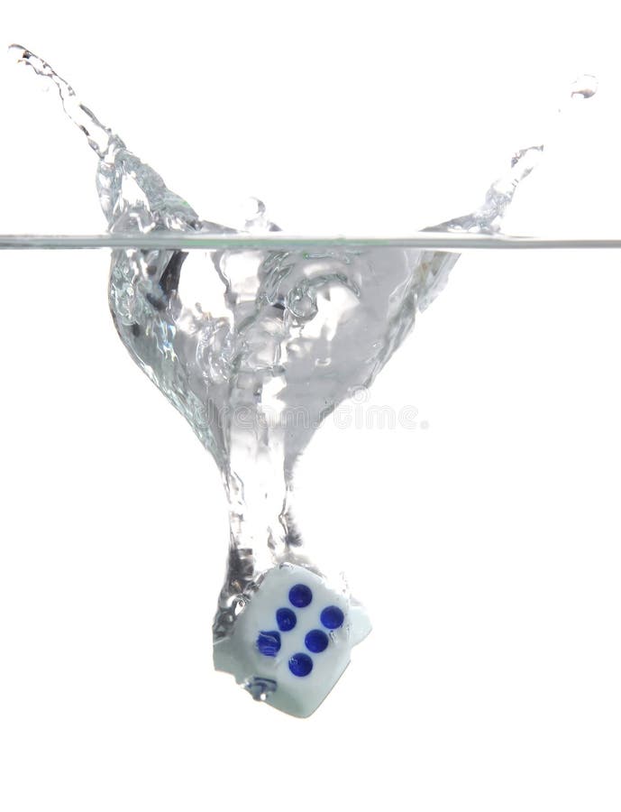 Number Six Dice in Water stock photo. Image of cold, maximum - 23366888