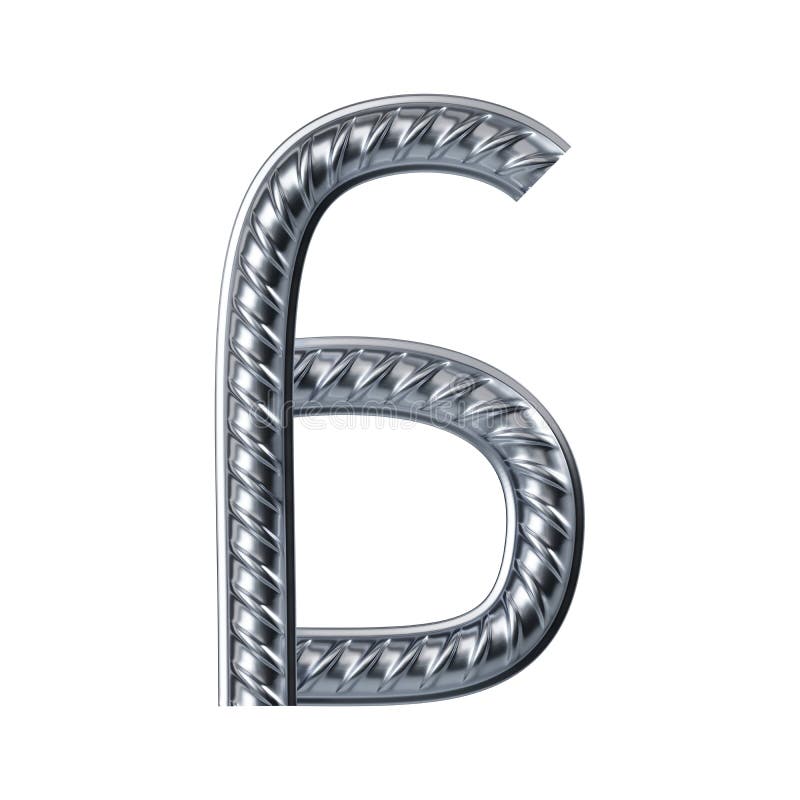 Number Six. Font from Construction Rebar Stock Illustration ...