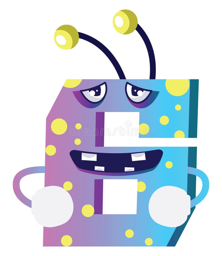 Number Six Monster Stock Illustrations – 182 Number Six Monster Stock ...