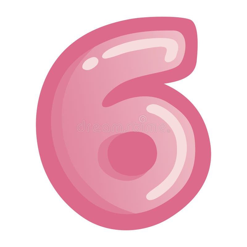 Number 6 Six Pink Bold Alphabet Vector Icon Stock Vector - Illustration ... Number 6 Six Pink Bold Alphabet Vector Icon Stock Vector - Illustration ...