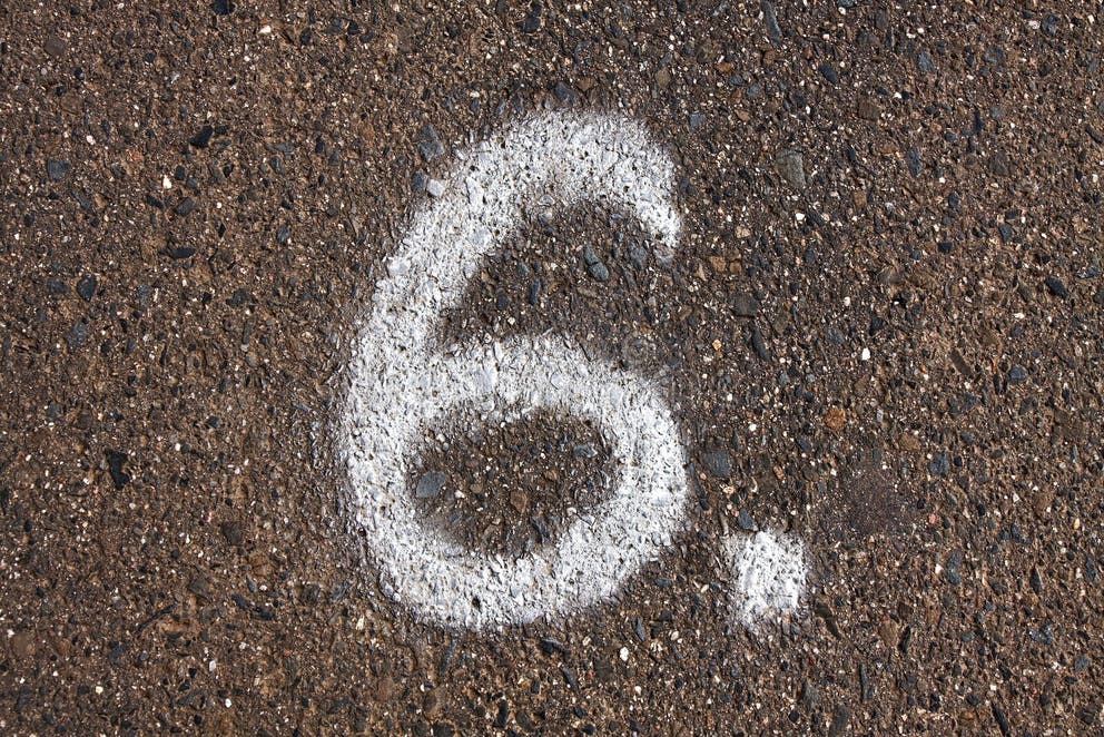 Number Six Sign stock photo. Image of texture, character - 93363678