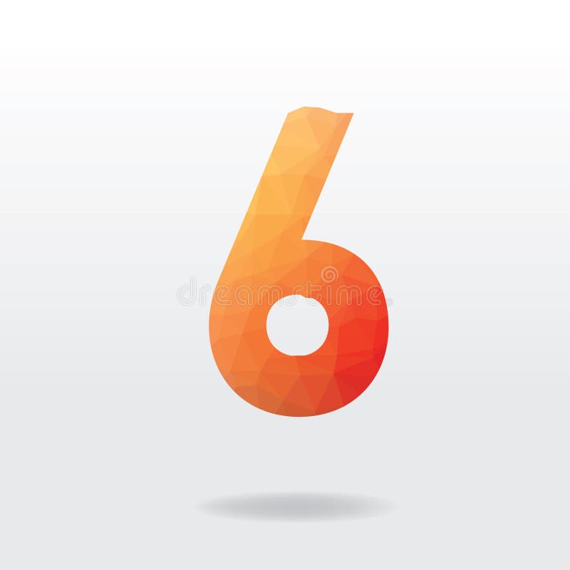 Number Six. Vector Illustration Decorative Design Stock Vector ...