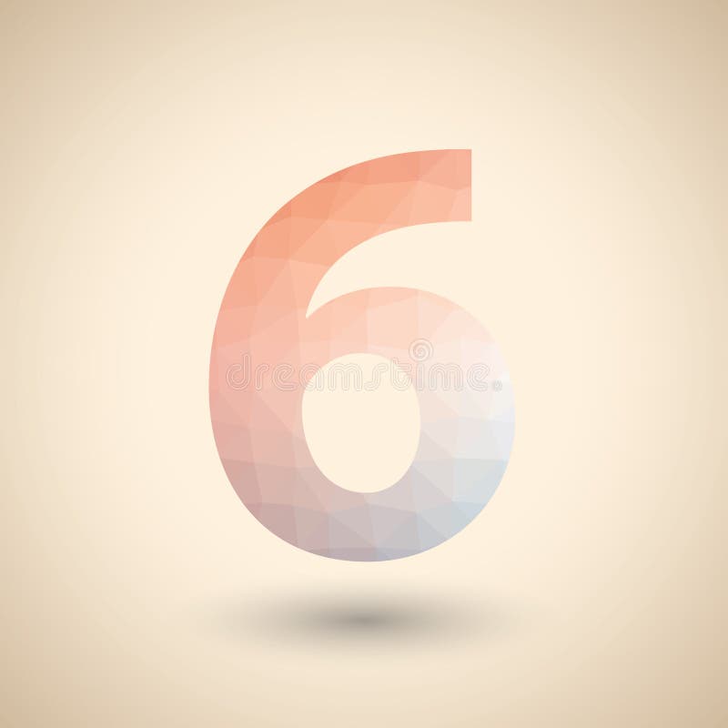 Number Six. Vector Illustration Decorative Design Stock Vector ...