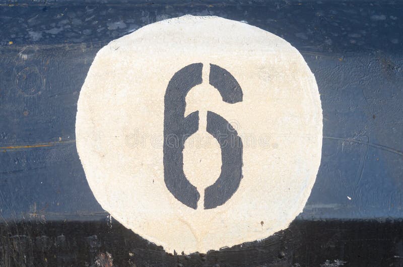 Number six in white circle stock photo. Image of attached - 69455838