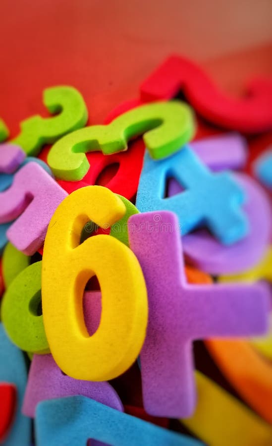 Number Six in Yellow among Other Numbers Stock Image - Image of numbers ...