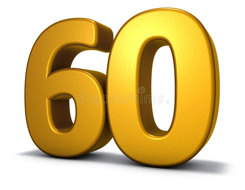 Set of Number Sixty Years 60 Years Celebration Design. Stock ...