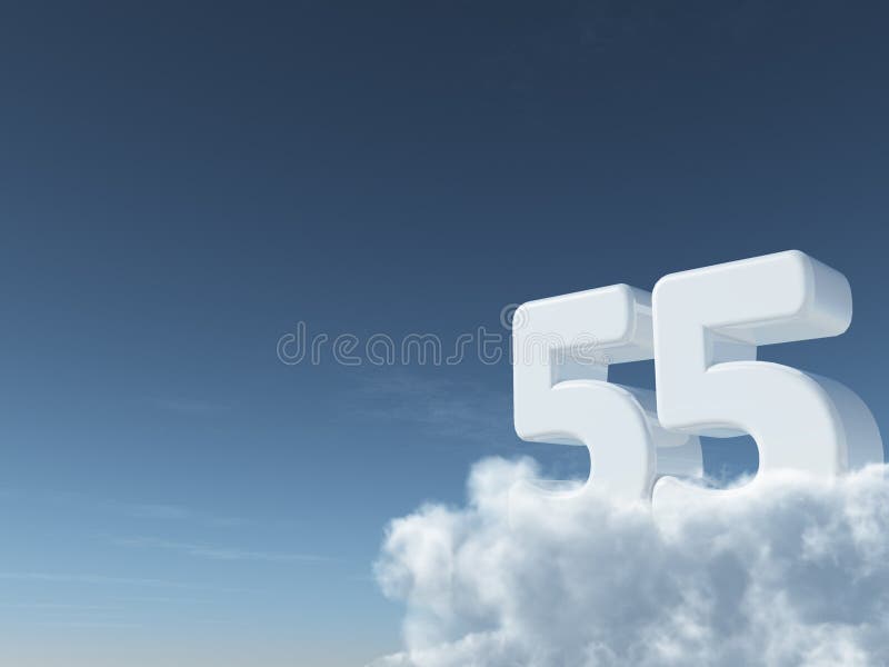 Number in the sky stock illustration. Illustration of symbol - 107015333