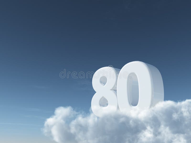 Number in the sky stock illustration. Illustration of prize - 106359643