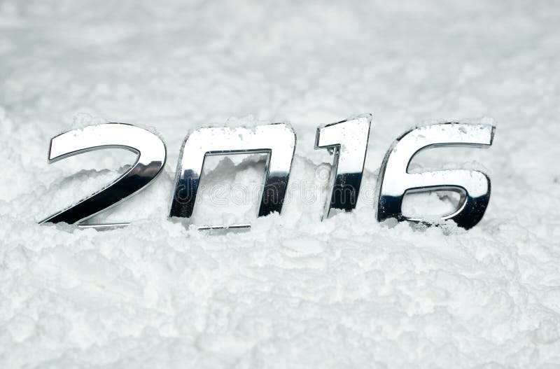 Number 2016 on snow stock image. Image of figures, snow - 63100275