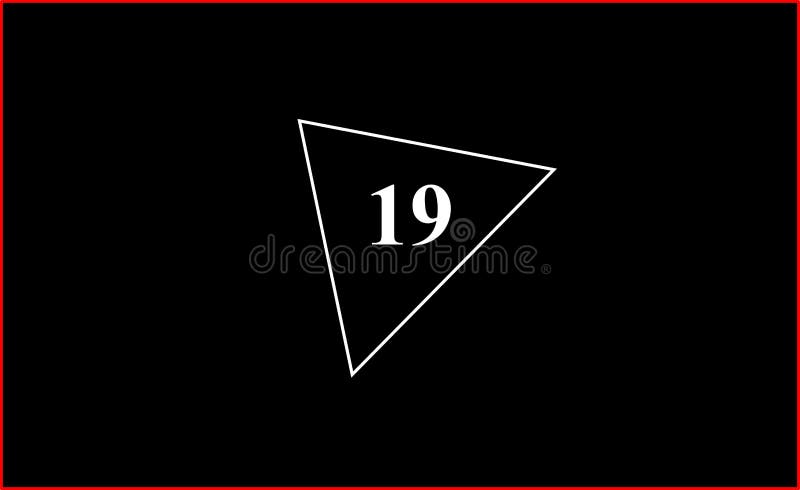 The Number 19 on a Solid Background. Illustration and Background Stock ...