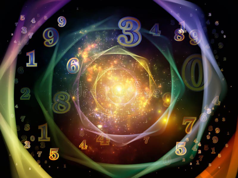 Number Spiral Background stock illustration. Illustration of digit ...
