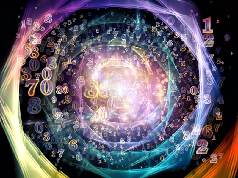 Number Spiral Background stock illustration. Illustration of education ...