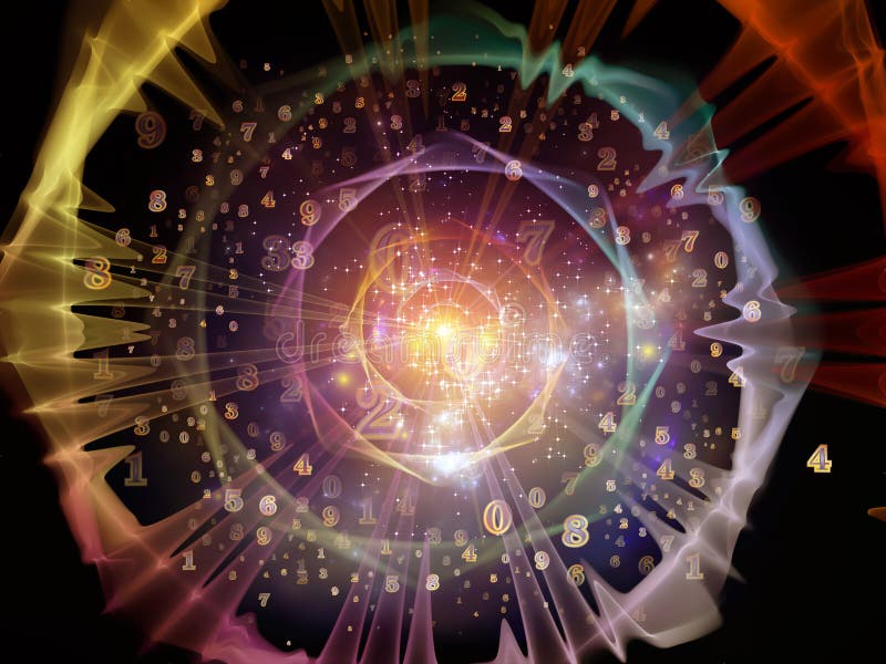 Number Spiral Background stock illustration. Illustration of education ...