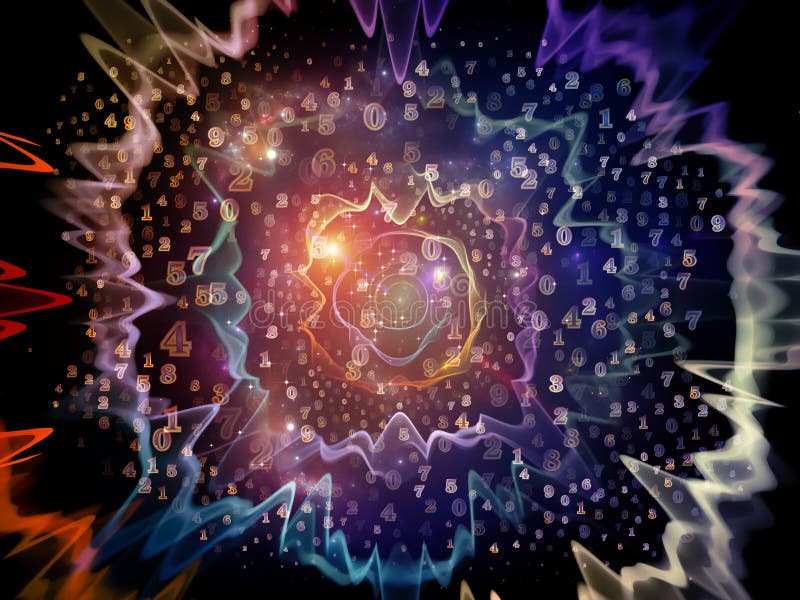 Number Spiral Background stock illustration. Illustration of digit ...