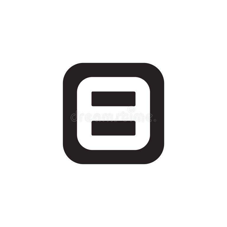 Number 8 Square Geometric Line Simple Logo Vector Stock Vector ...