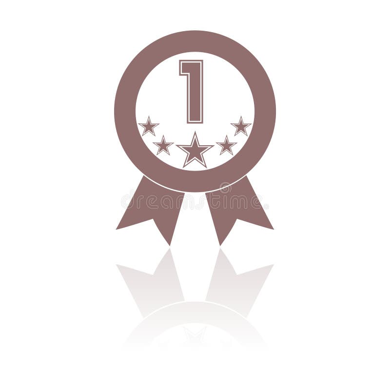 Number 1 and stars icon stock illustration. Illustration of isolated ...