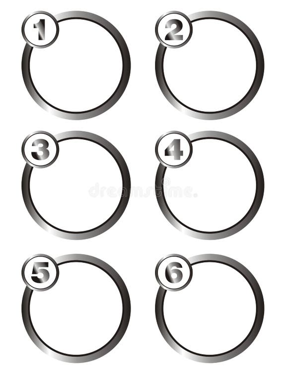 Number step - circle stock illustration. Illustration of design - 34387803