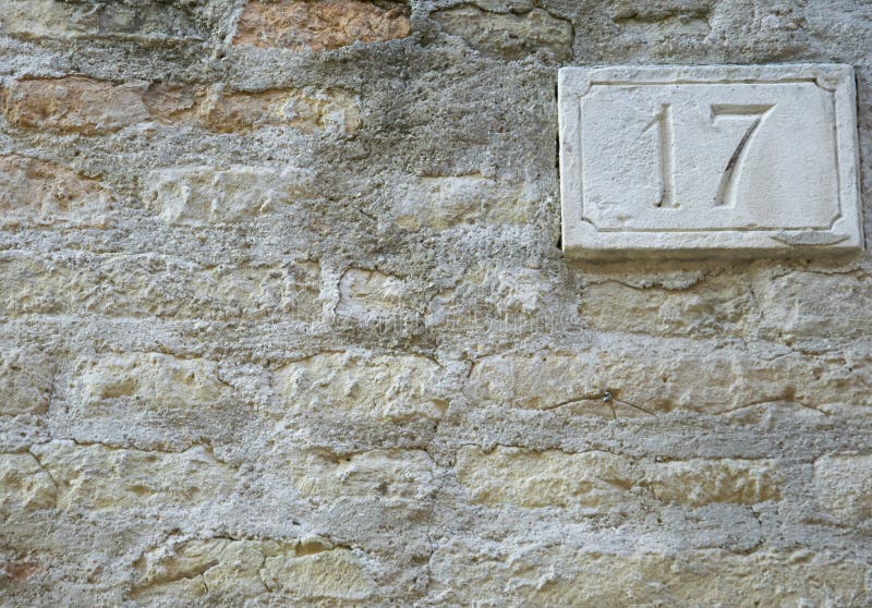 Number of Street Address with Number 17 Closeup Stock Photo - Image of ...