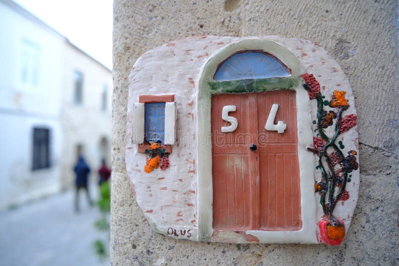 38 House Number Sign on the Wall Stock Image - Image of blue, organ ...