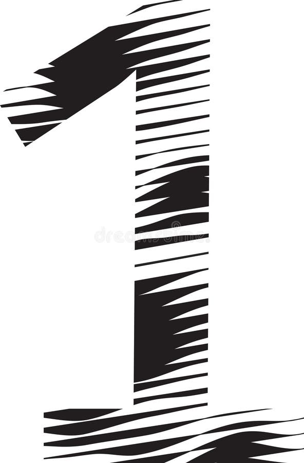 Number 1 Stripe Motion Line Logo Stock Vector - Illustration of ...