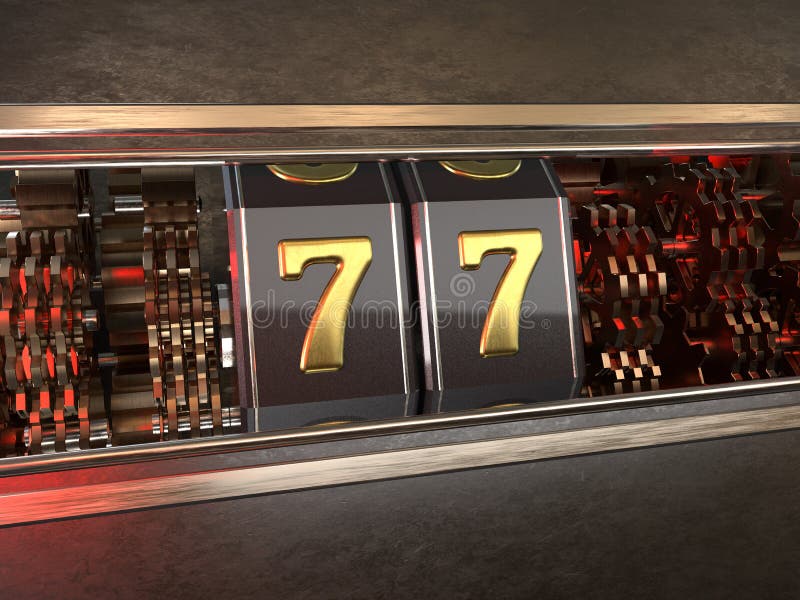 Number 77 Style of Slot Machine Stock Illustration - Illustration of ...