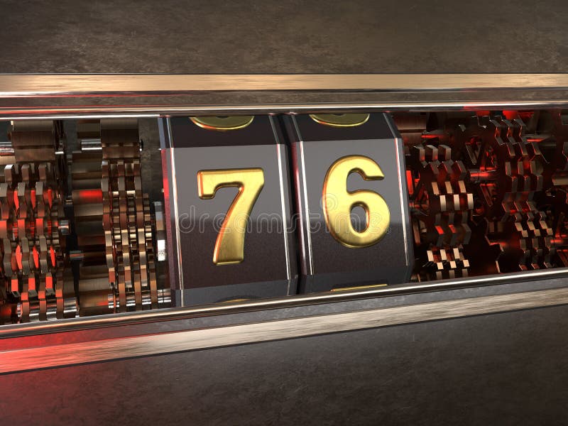 Number 76 Style of Slot Machine Stock Illustration - Illustration of ...