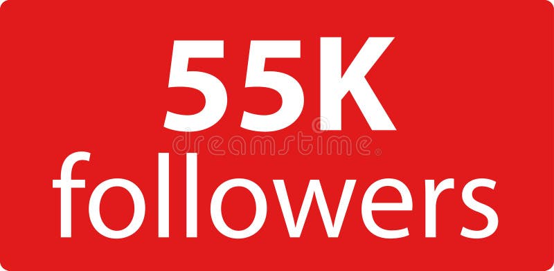 Number of Subscribers Red Button. Followers Red Button Vector Icon ...