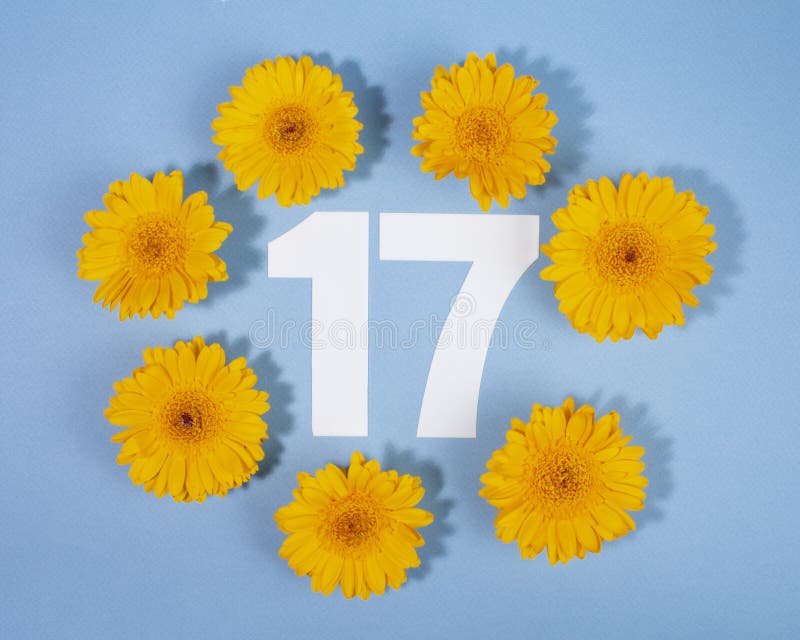 Yellow Floral Number 17 Stock Photos - Free & Royalty-Free Stock Photos ...