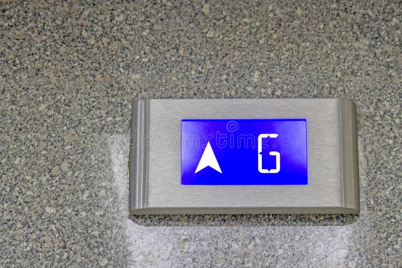 The Number Tells the G Floor of the Elevator Stock Photo - Image of ...
