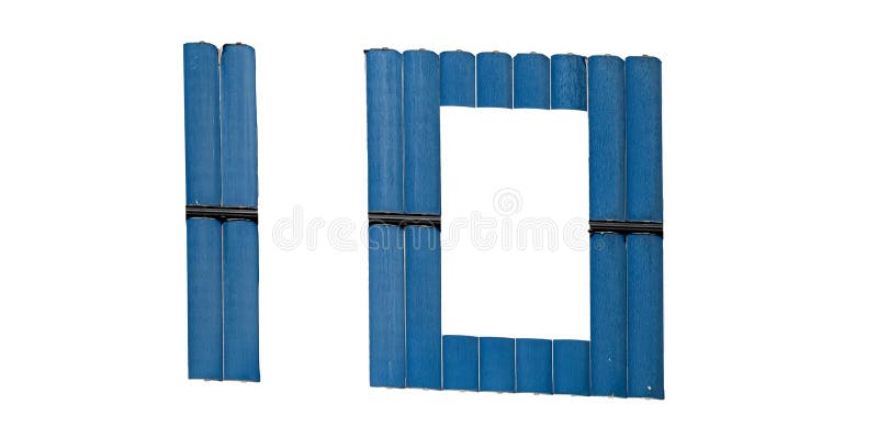 Number Ten in Blue Painted Metal Panels Stock Image - Image of symbol ...