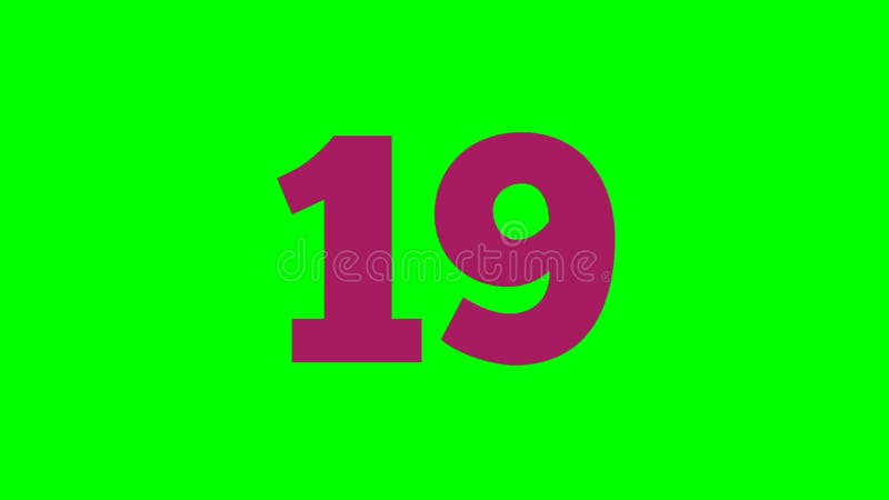 Number 10 Ten Cartoon Animation Green Screen.4k Cartoon Video Number ...