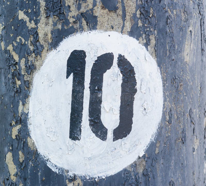 Number ten in white circle stock photo. Image of plate - 69455314
