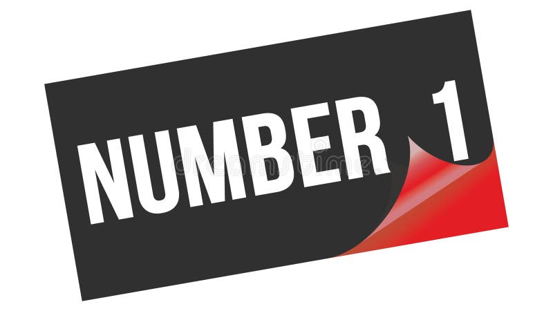 NUMBER 1 Text on Black Red Sticker Stamp Stock Illustration ...