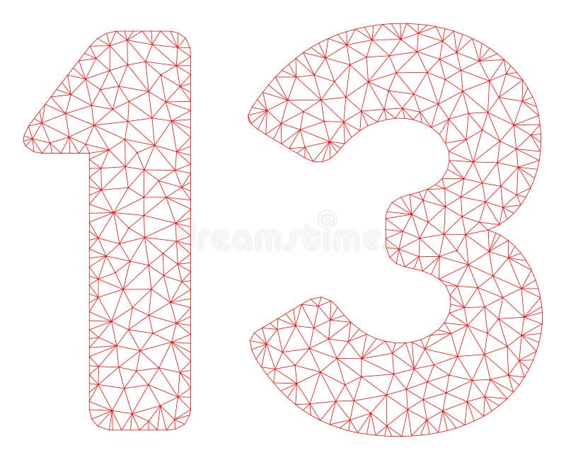 Thirteen Numeral Icon Vector Illustration Stock Vector - Illustration ...