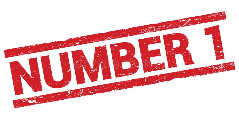NUMBER 1 Text on Red Rectangle Stamp Sign Stock Illustration ...