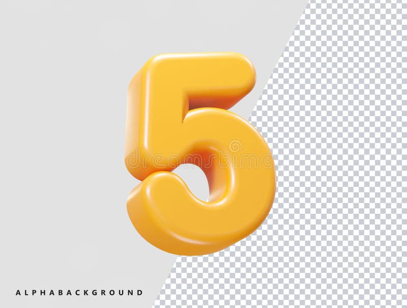 Number Text Vector Illustration Element 3d Rendering Transparent Eps ...