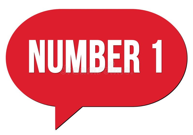 NUMBER 1 Text Written in a Red Speech Bubble Stock Illustration ...