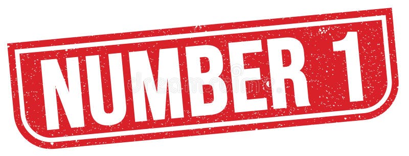 NUMBER 1 Text Written on Red Stamp Sign Stock Illustration ...