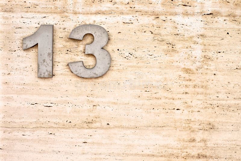 Number 13, Thirteen, Offset with Large Space for Text. Stock Photo ...