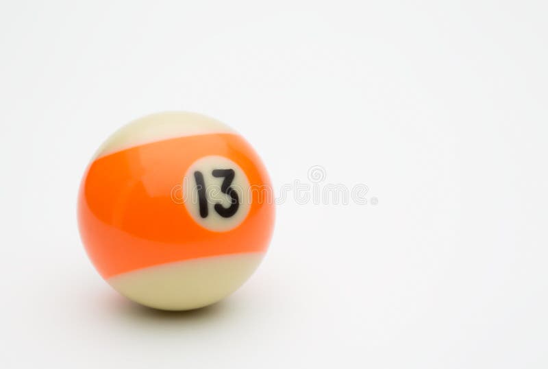Billiard Ball With Number Thirteen Stock Photo - Image of green ...