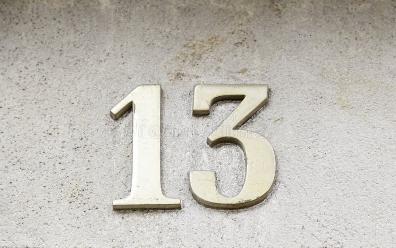 Number Thirteen on a Wall in a House Stock Image - Image of house, sign ...