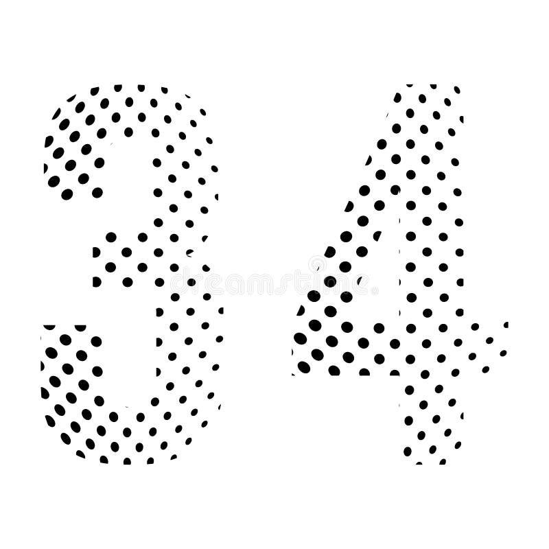 Number Thirty Black Dots Stock Illustrations – 23 Number Thirty Black ...