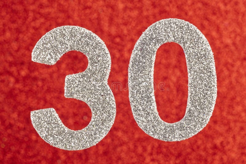 Number Thirty-one Blue Color Over a Red Background. Anniversary Stock ...