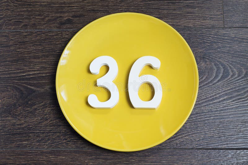 Number Thirty Six Yellow Plate Stock Photos - Free & Royalty-Free Stock ...