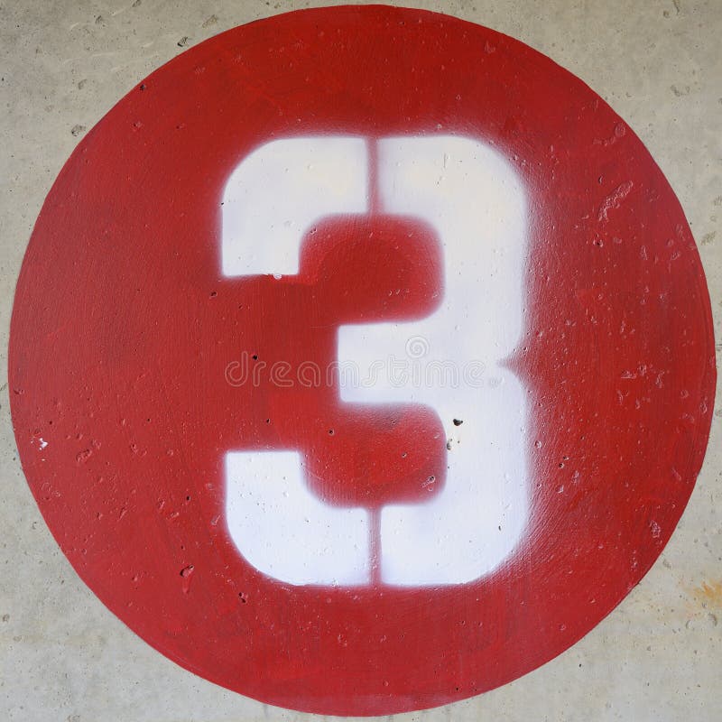 Number Three stock photo. Image of concrete, three, signage - 21153004