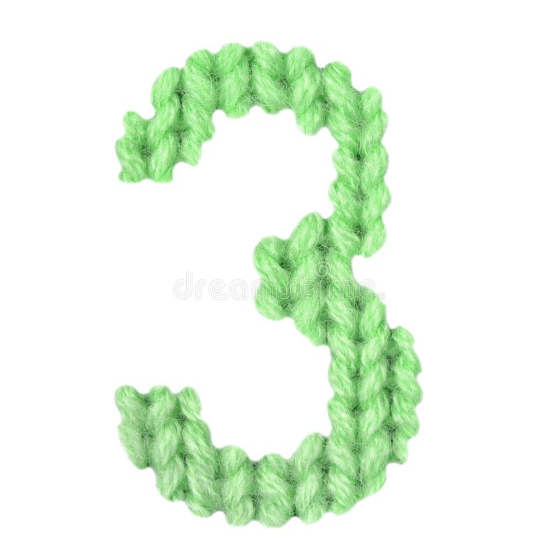 Number 3 Three Alphabet, Color Green Stock Image - Image of collection ...