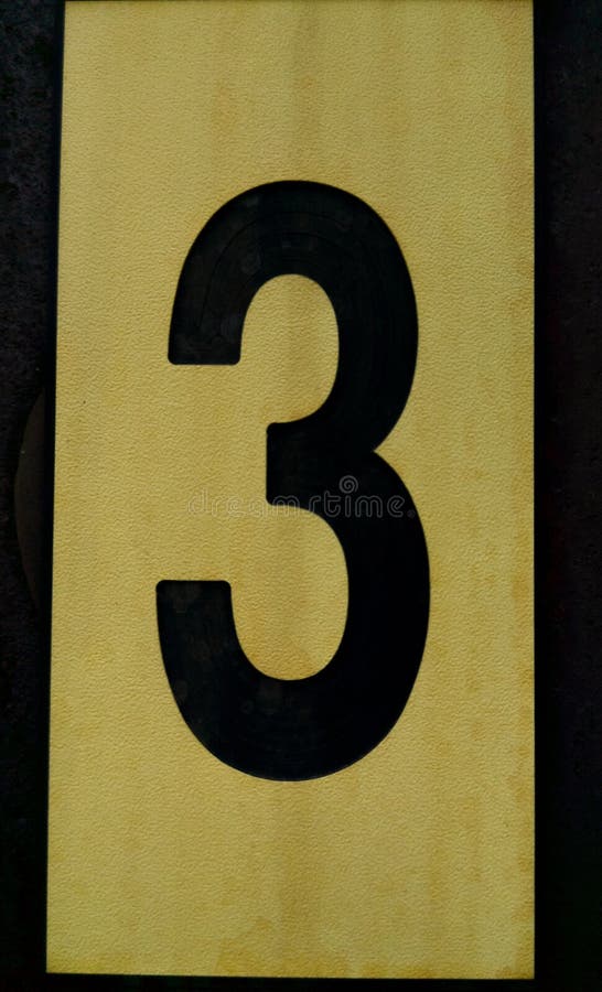 Number 3 with a Yellow Background Stock Image - Image of digit, figure ...