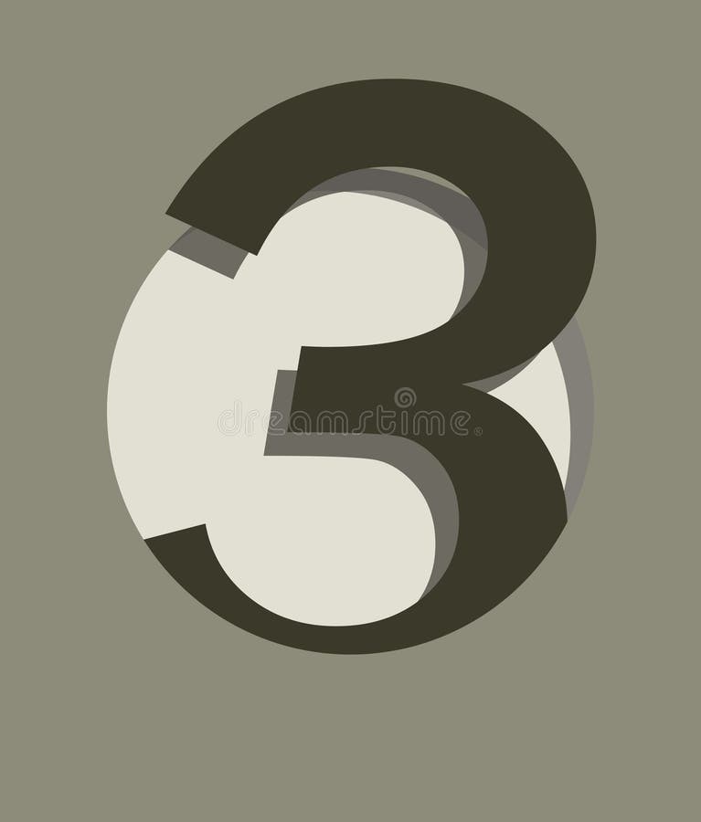 Number three stock vector. Illustration of three, logo - 86592534