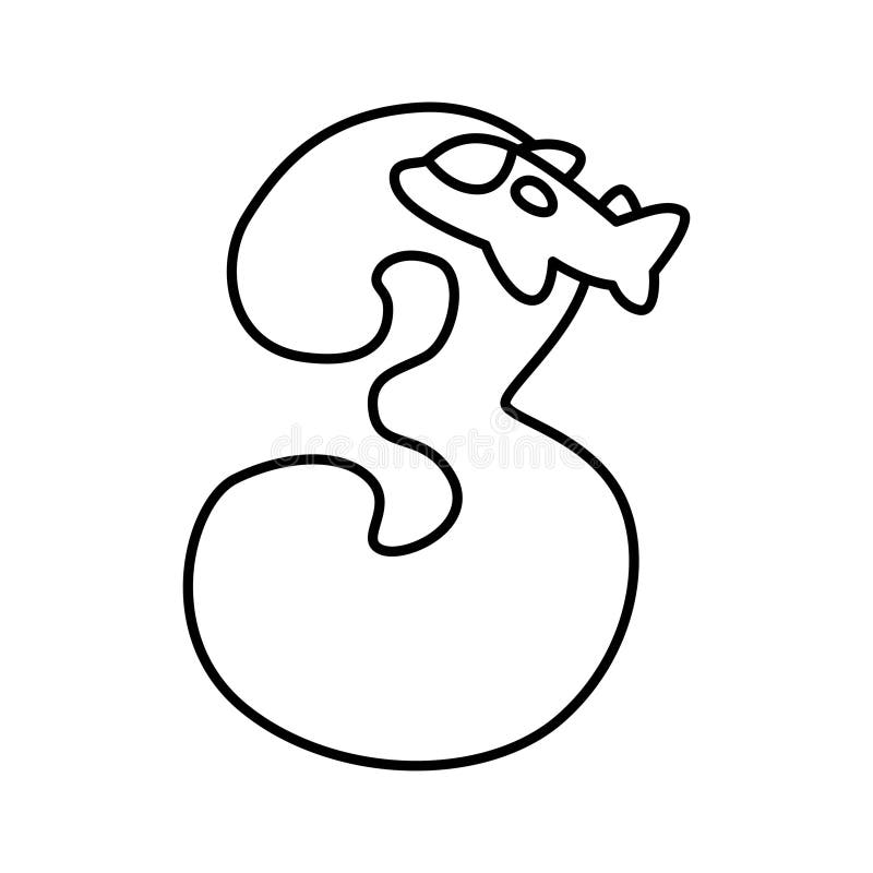 Number Zero Cartoon Vector Coloring Page Stock Vector - Illustration of ...