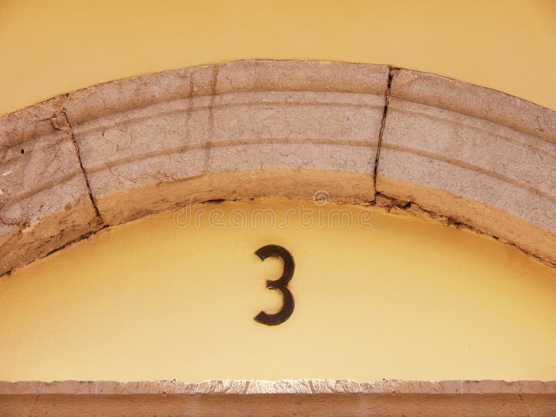 Number three 1 stock image. Image of wall, background - 83359959